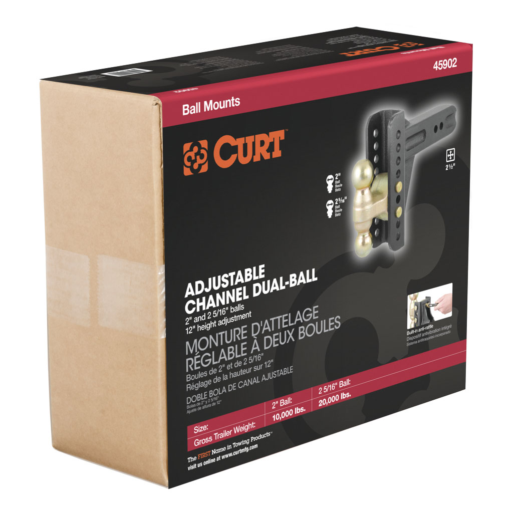 CURT Manufacturing - CURT Adjustable Channel Mount #45902